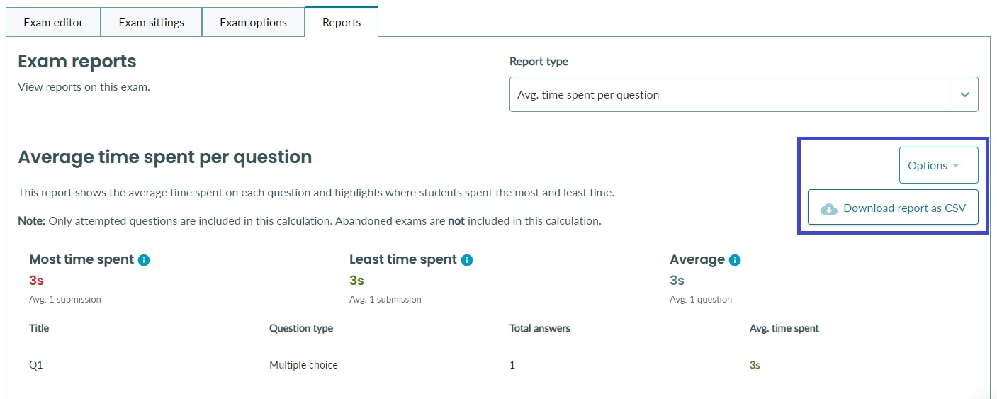 Exam Reports - BetterExaminations Documentation