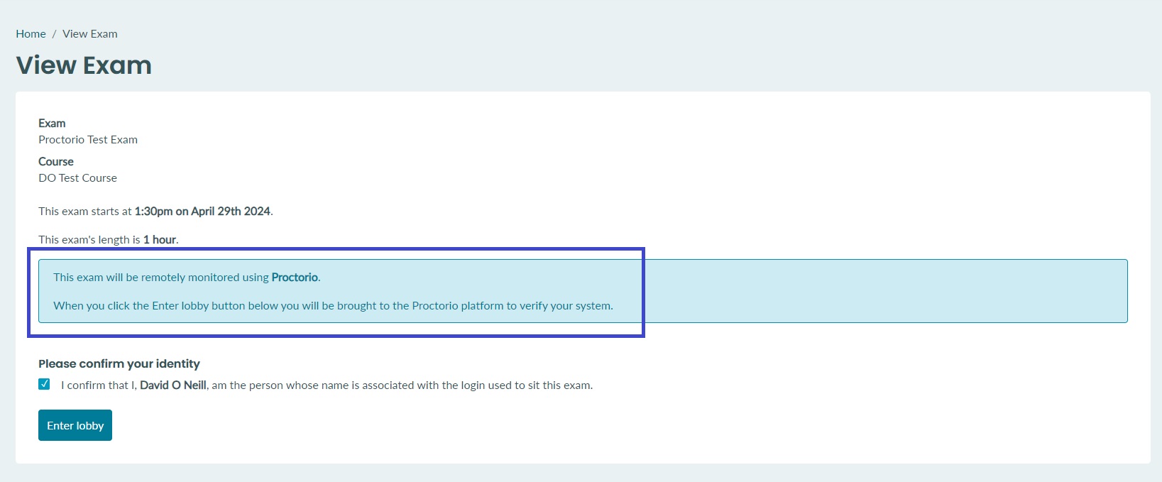 Sitting a proctored exam - BetterExaminations Documentation